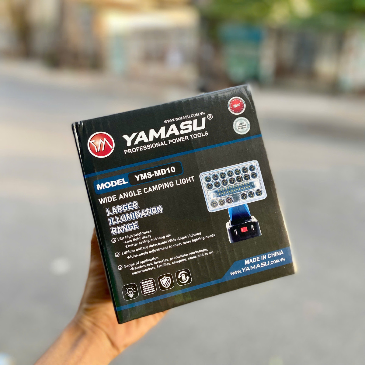Đèn led siêu sáng Yamasu YMS-MD10 – 48W dùng chân pin M21 (CHƯA kèm pin ...